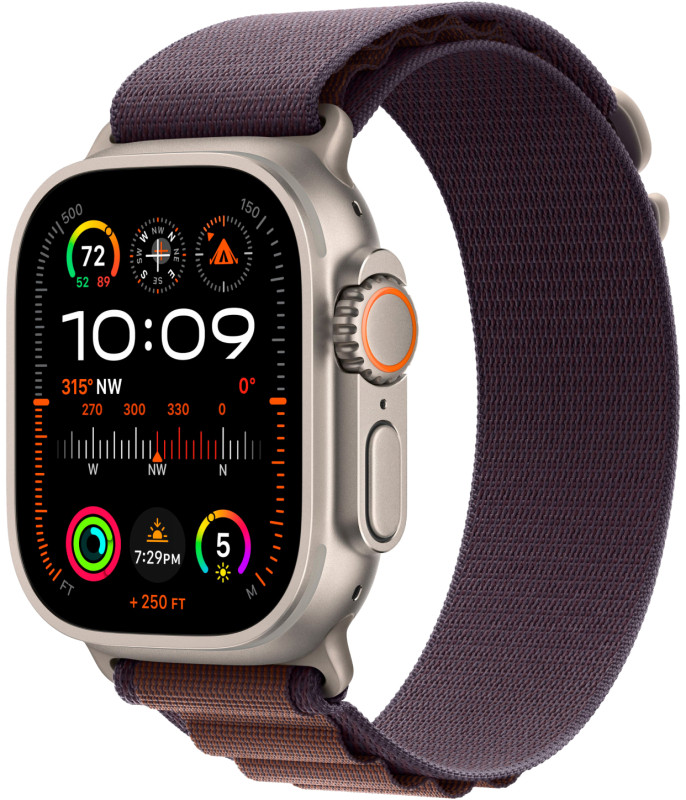 Купить Apple Watch Ultra 2 49mm Titanium Case with Indigo Alpine Loop ...